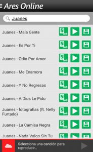 Ares: para Android descargar y escuchar música